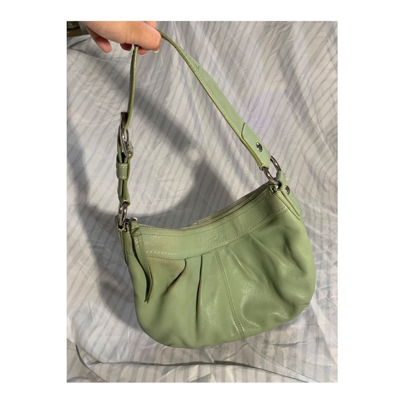 Coach | Bags | Coach Mint Green Leather Soho Hobo Shopper Shoulder ...